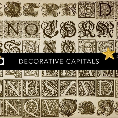 Old Medieval Illuminated Initials Medieval Alphabet - Etsy