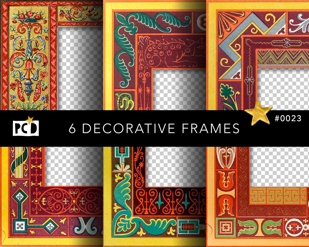 Illuminated Manuscript Border | Medieval Decorative Frame | Vintage ...