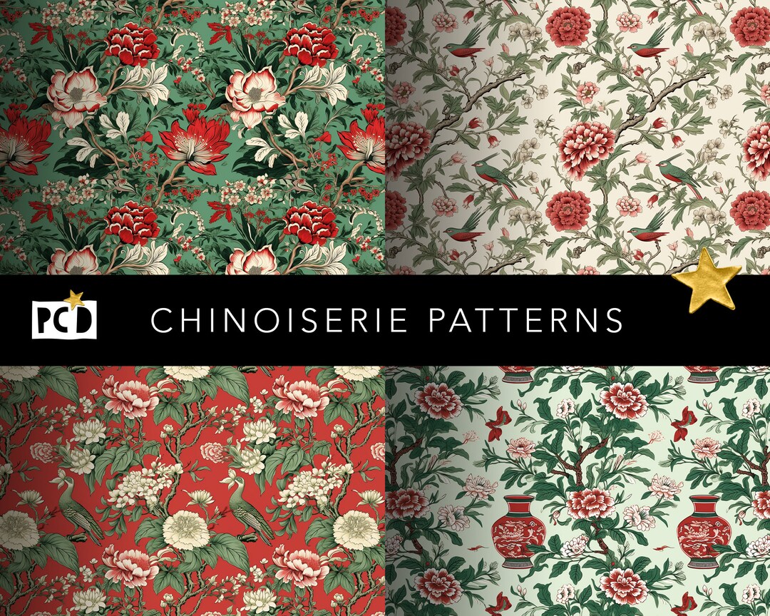 Chinoiserie Pattern | Seamless Print - Etsy
