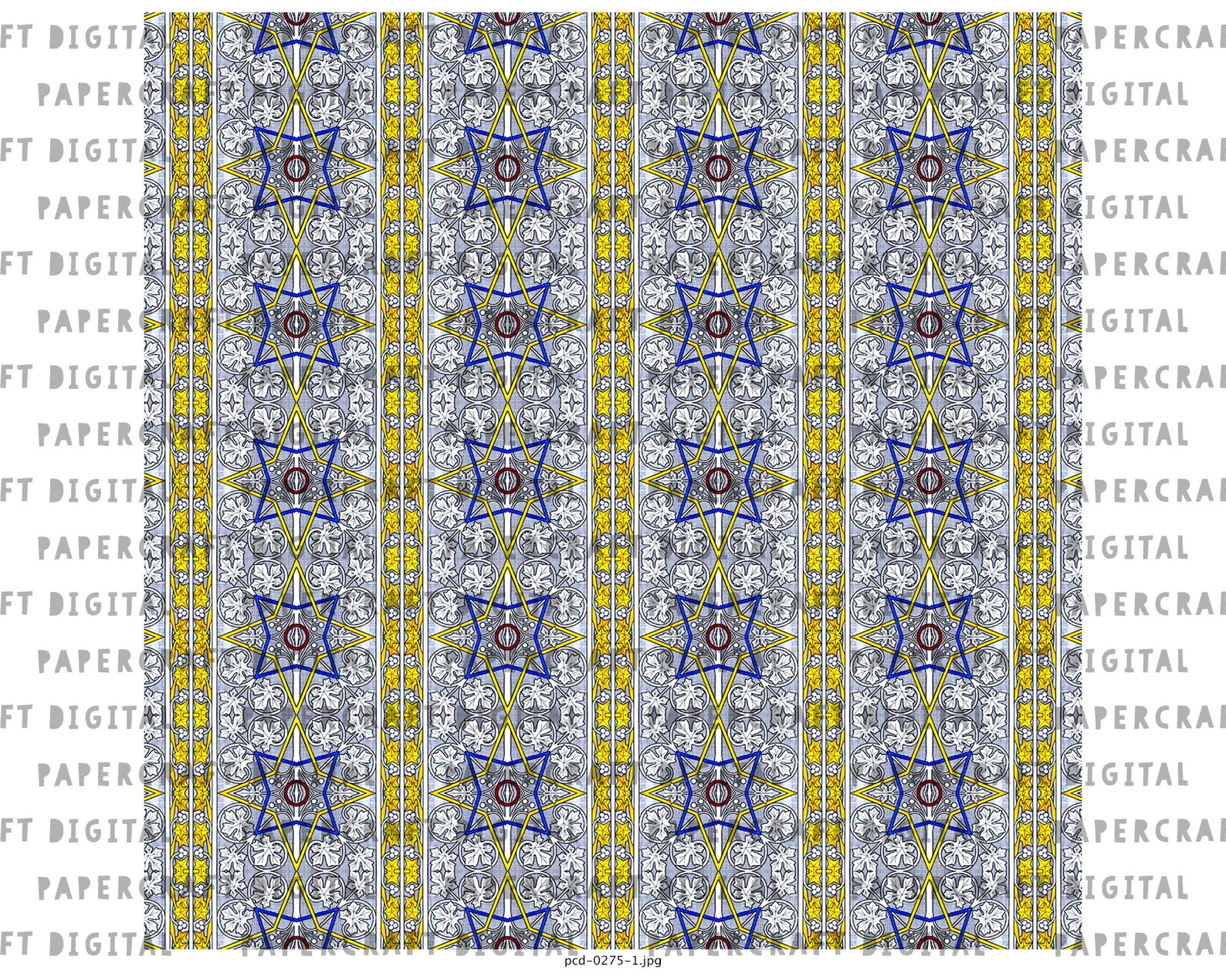 Vintage Scrapbook Printable Paper | Old Medieval Endpaper Pattern ...