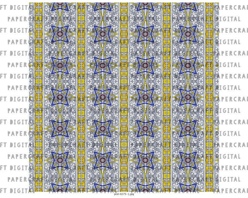 Vintage Scrapbook Printable Paper | Old Medieval Endpaper Pattern ...