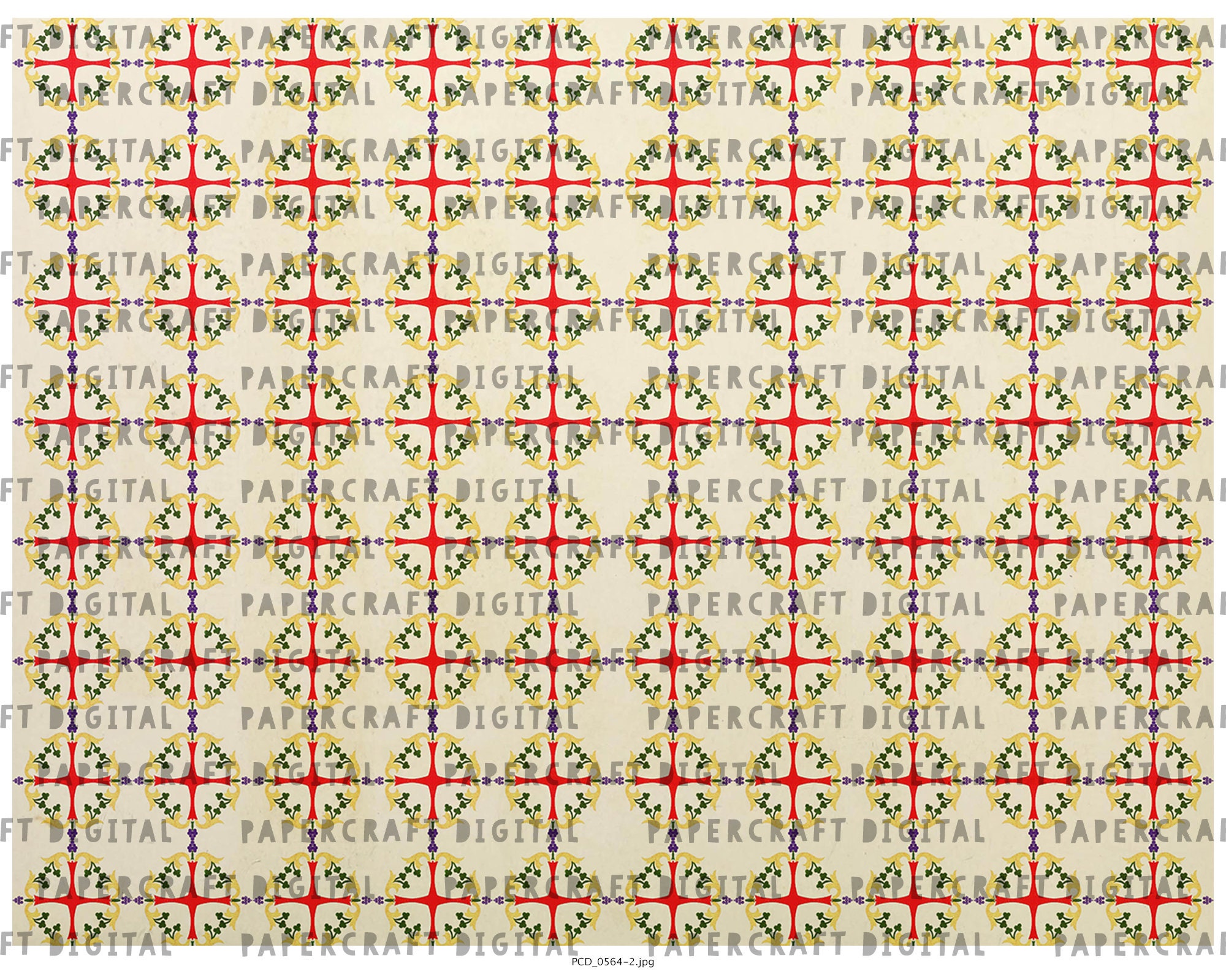 Journaling Printable Paper Old Medieval Endpaper Pattern | Etsy