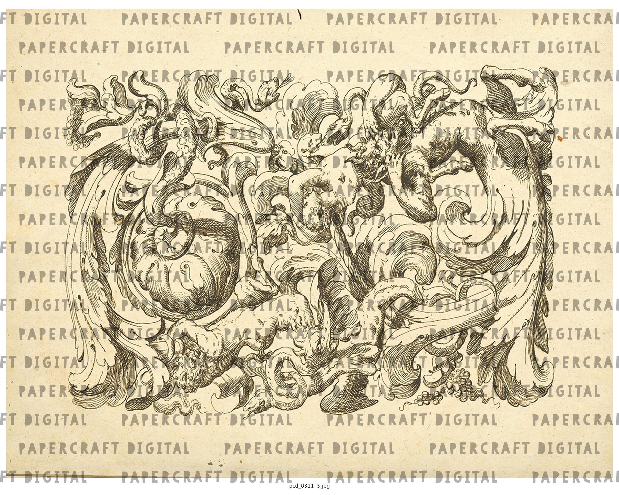 Vintage Scrapbook Printable Paper Old Roman Illustration | Etsy