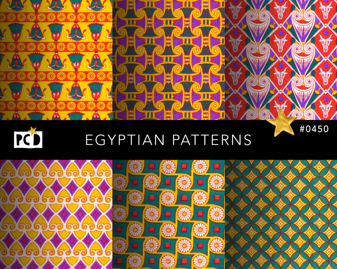 Ancient Egyptian Textile Patterns | Decorative Printable Papers - Etsy