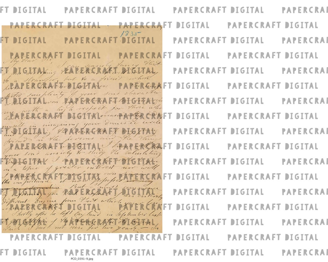 Old Script Writing Texture Vintage Scrapbook Paper | Etsy