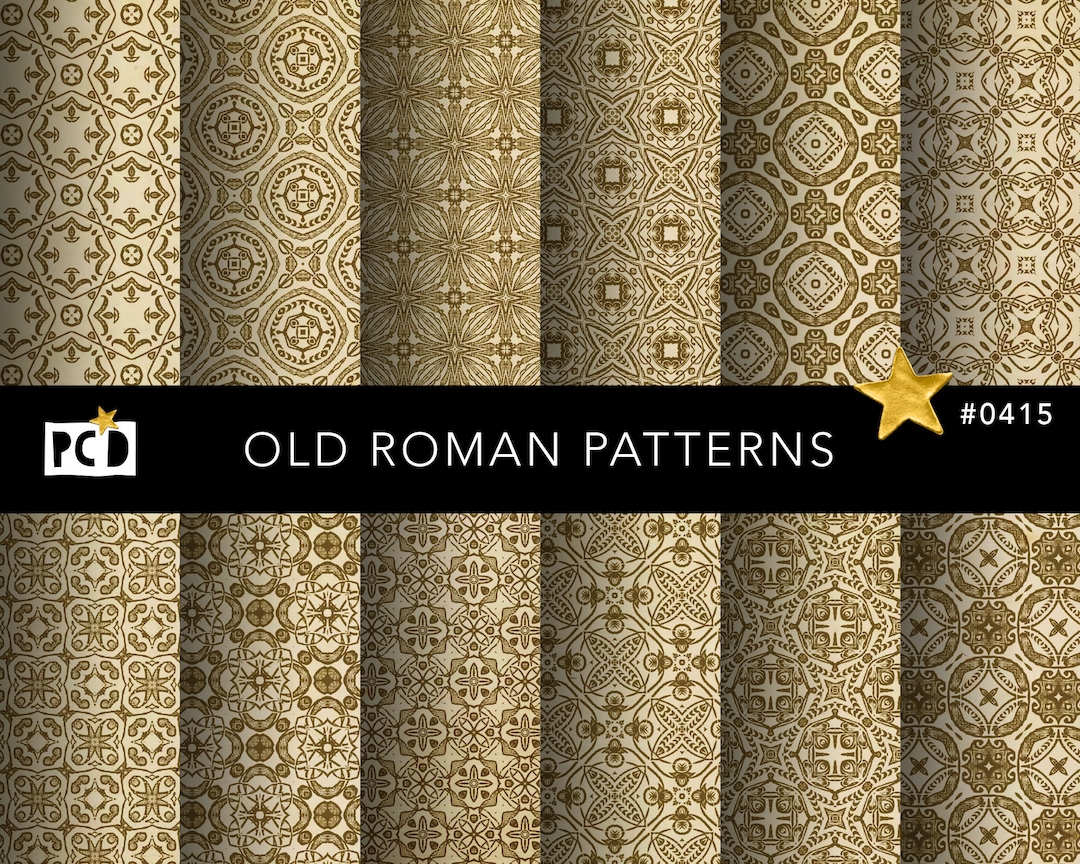 Old Roman Patterns | Antique Printable Digital Paper Pack - Etsy