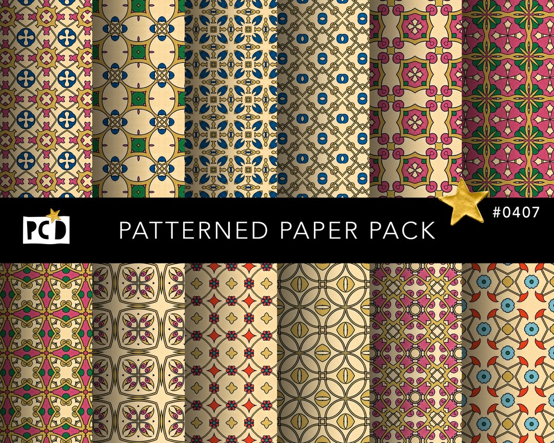 Vintage Scrapbook Printable Paper Pattern | Decorative Design | Digital ...