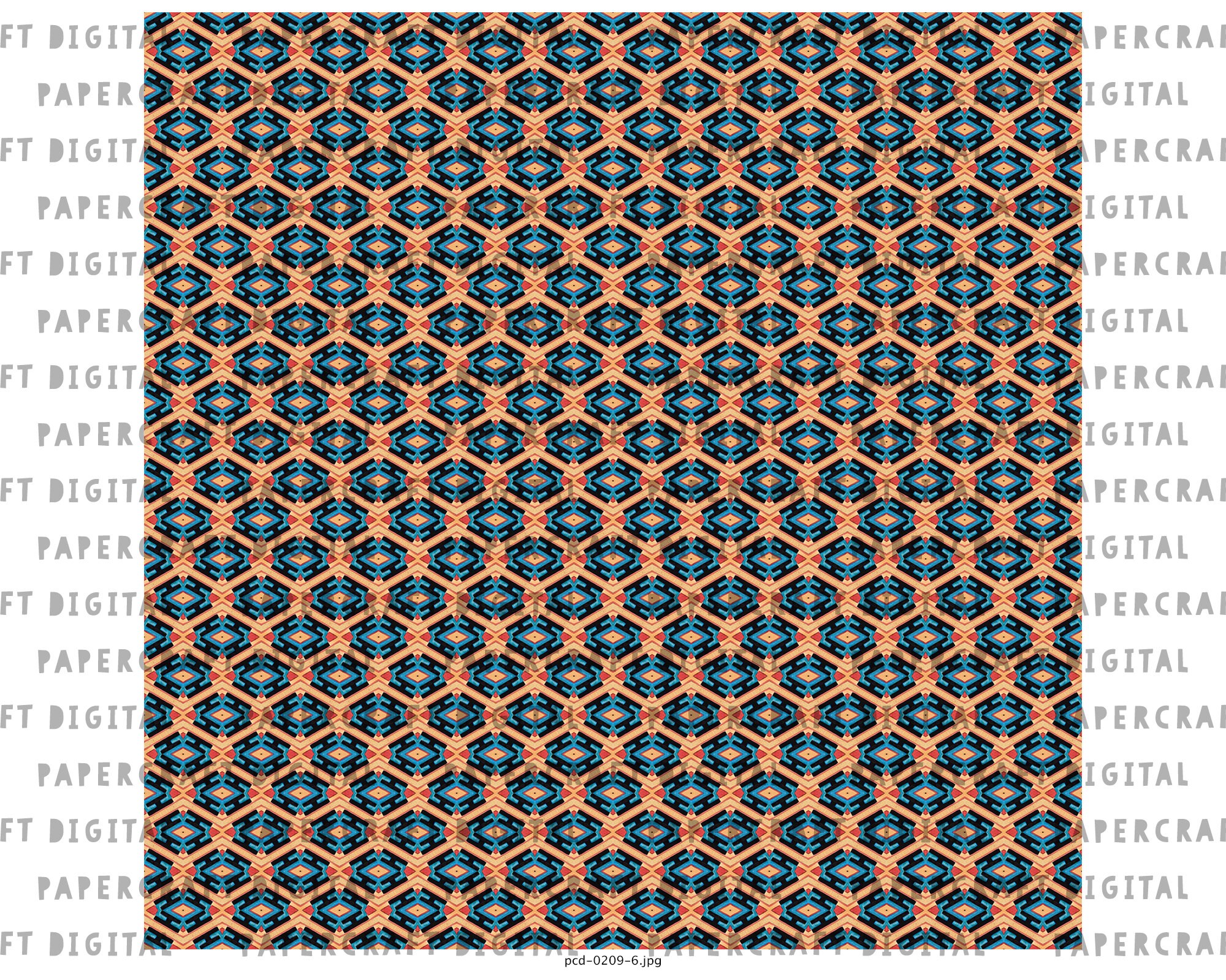 Vintage Scrapbook Printable Paper Old Navajo Indian Pattern | Etsy