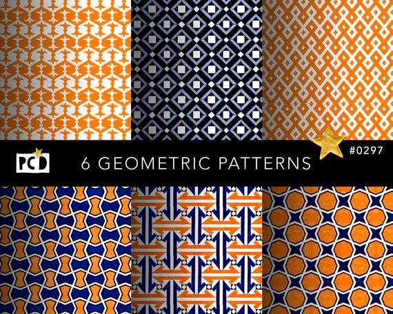 Vintage Scrapbook Printable Paper Old Geometric Pattern | Etsy