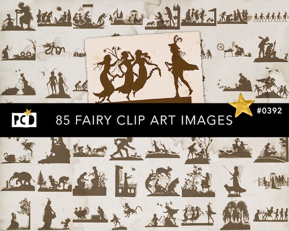 Vintage Fairy Tales Clip Art Transparent PNG Pack - Etsy