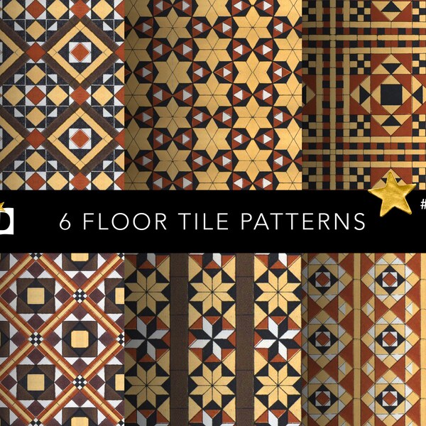 Vintage Mosaic Floor Tile - Etsy