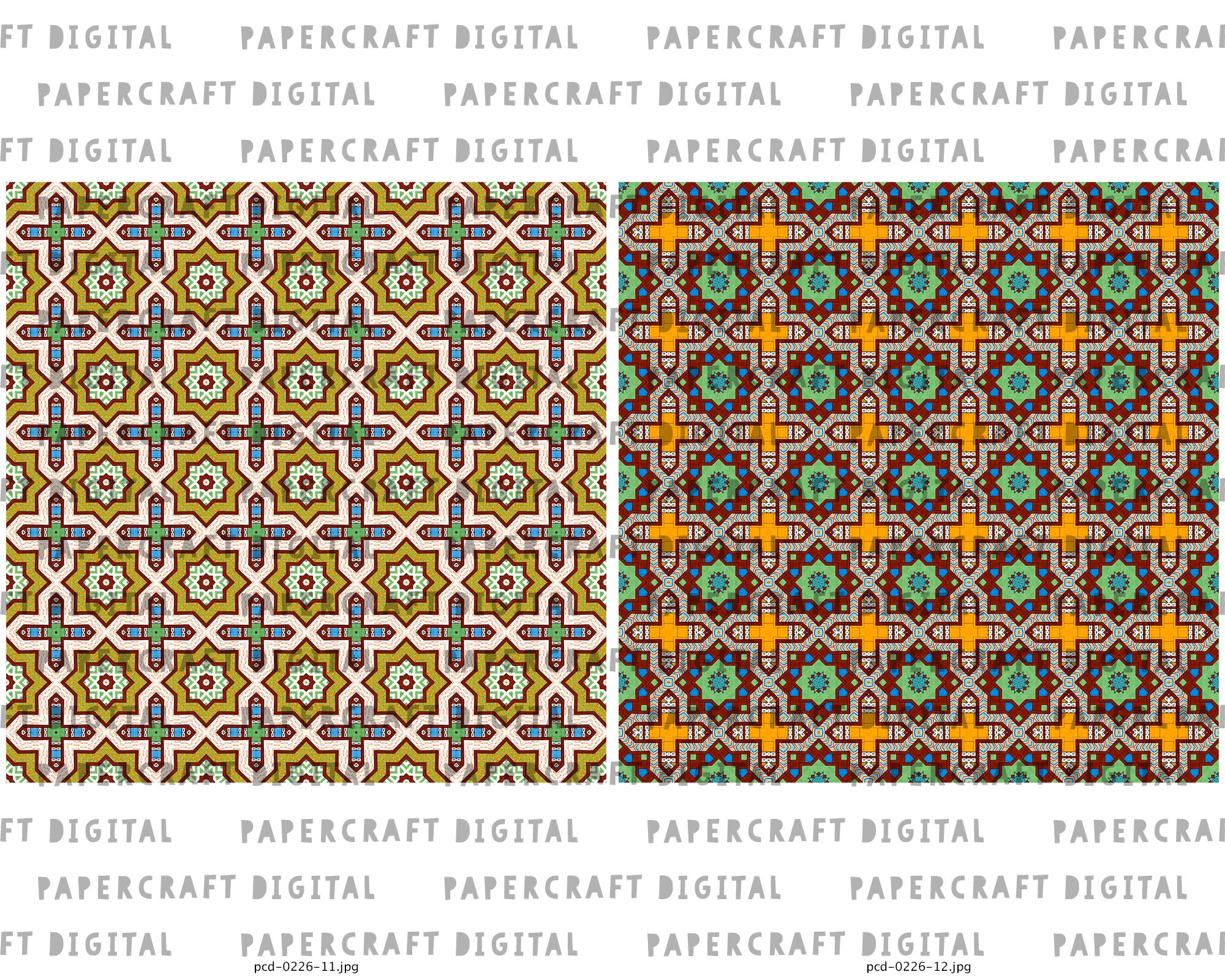 Vintage Scrapbook Printable Paper Old Endpaper Pattern | Etsy