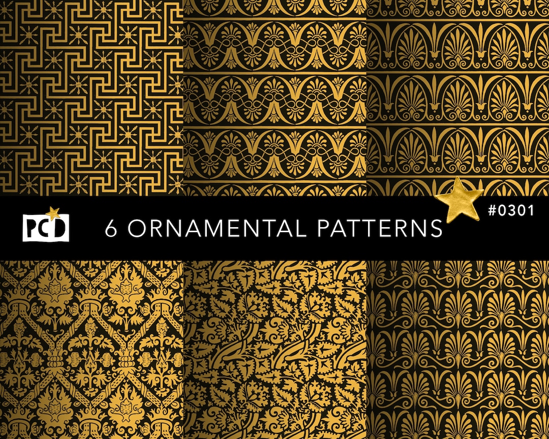 Vintage Scrapbook Printable Paper | Old Roman Pattern | Seamless ...