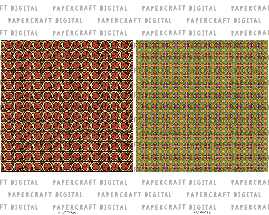 Medieval Printable Paper Patterns Old Middle Ages Seamless - Etsy