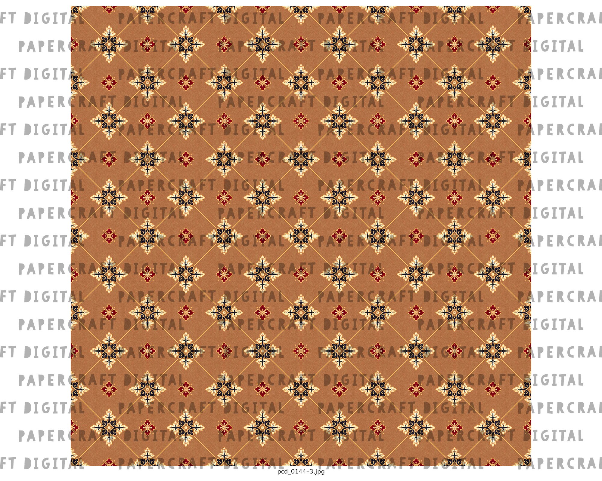 Vintage Scrapbook Printable Paper Old Italian Pattern | Etsy