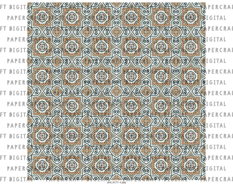 Vintage Scrapbook Printable Paper Old Roman Mosaic Pattern Decorative ...