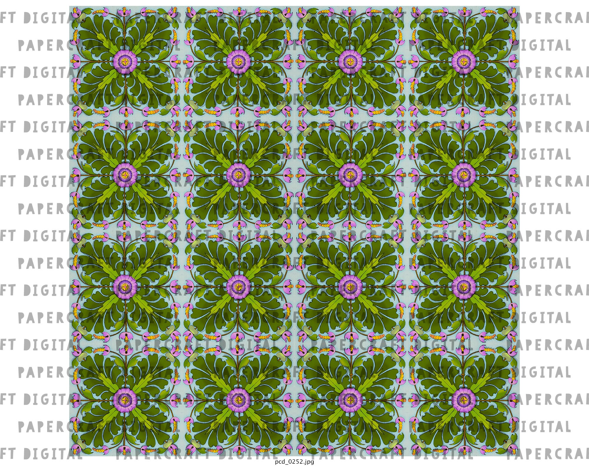 Vintage Scrapbook Printable Paper Old Hippie Flower Pattern - Etsy