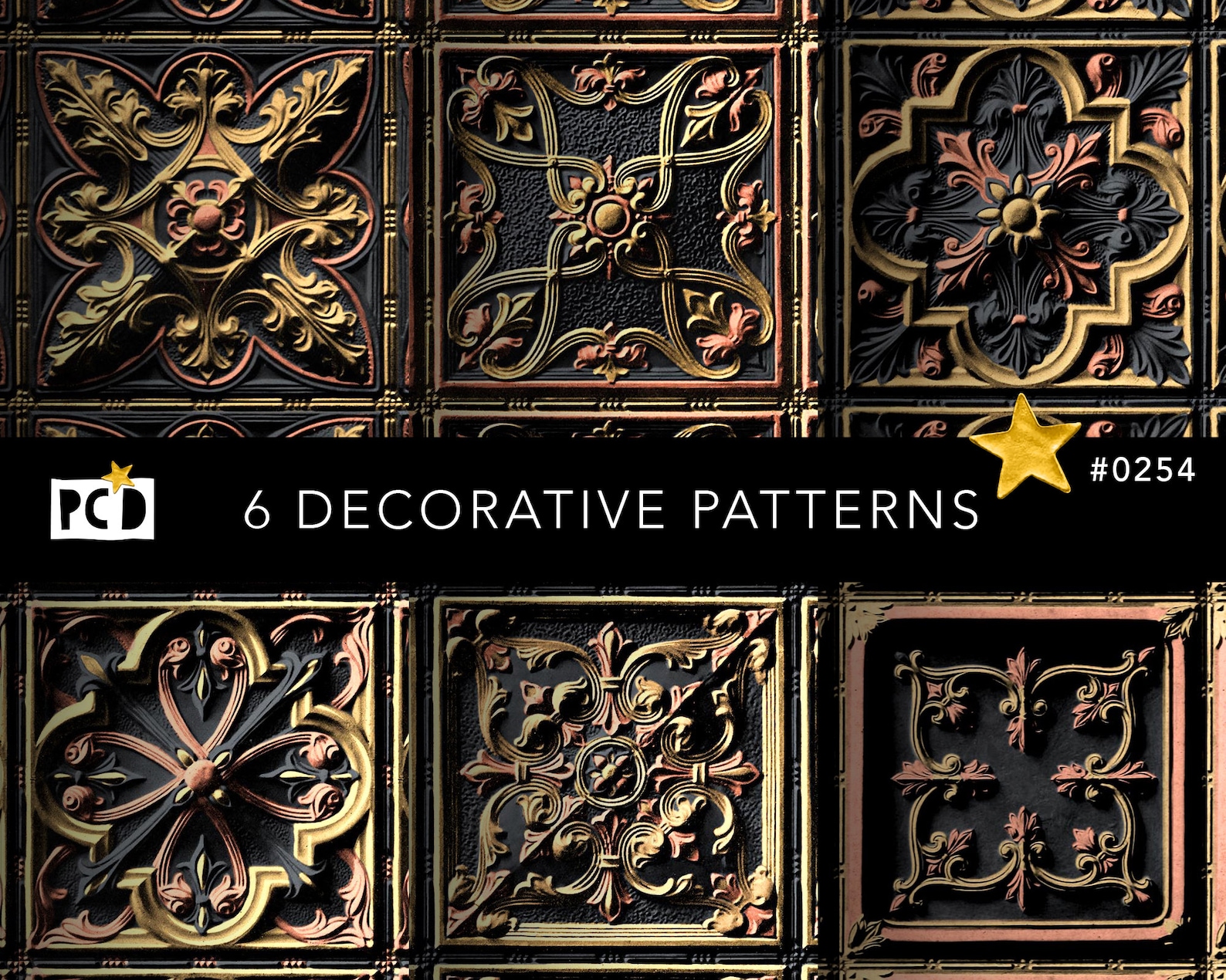 Vintage Scrapbook Printable Paper Old Medieval Endpaper Pattern Antique ...