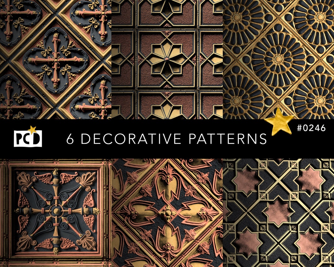 Vintage Scrapbook Printable Paper Old Medieval Endpaper Pattern Antique ...