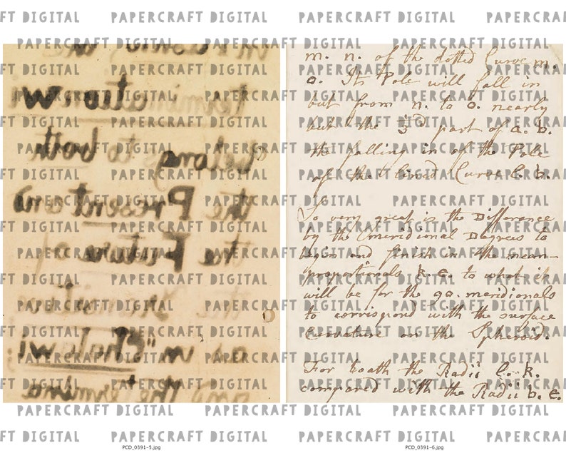 Old Script Writing Texture Vintage Scrapbook Paper - Etsy