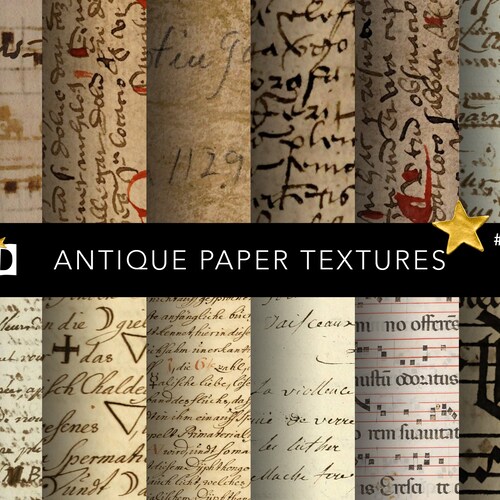 Old Script Writing Texture Vintage Scrapbook Paper - Etsy