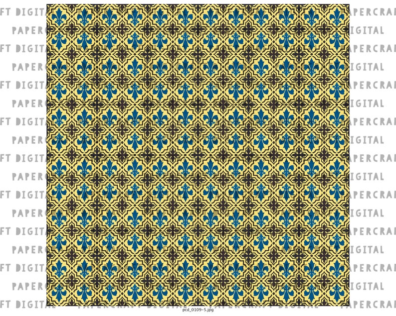 Vintage Scrapbook Printable Paper Old Medieval Patterned | Etsy