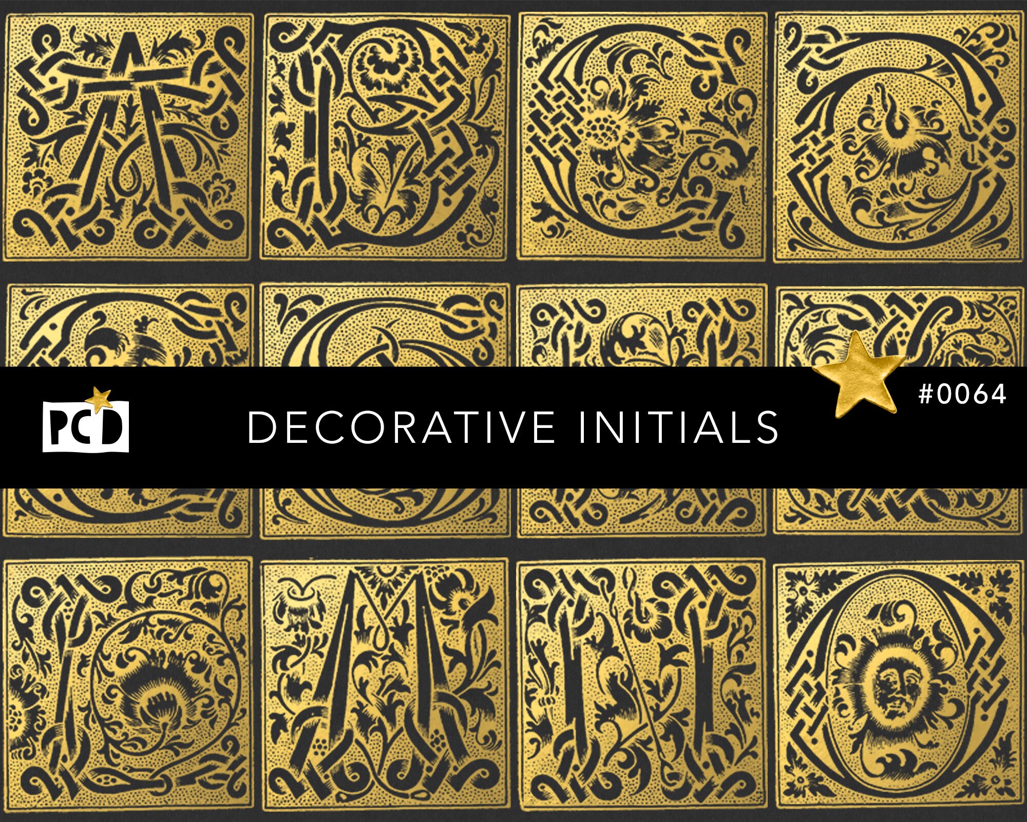 Old Medieval Illuminated Initials Medieval Alphabet - Etsy