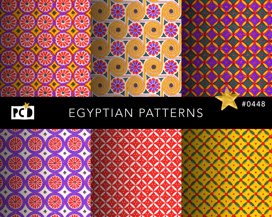 Ancient Egyptian Textile Patterns Decorative Printable Papers - Etsy