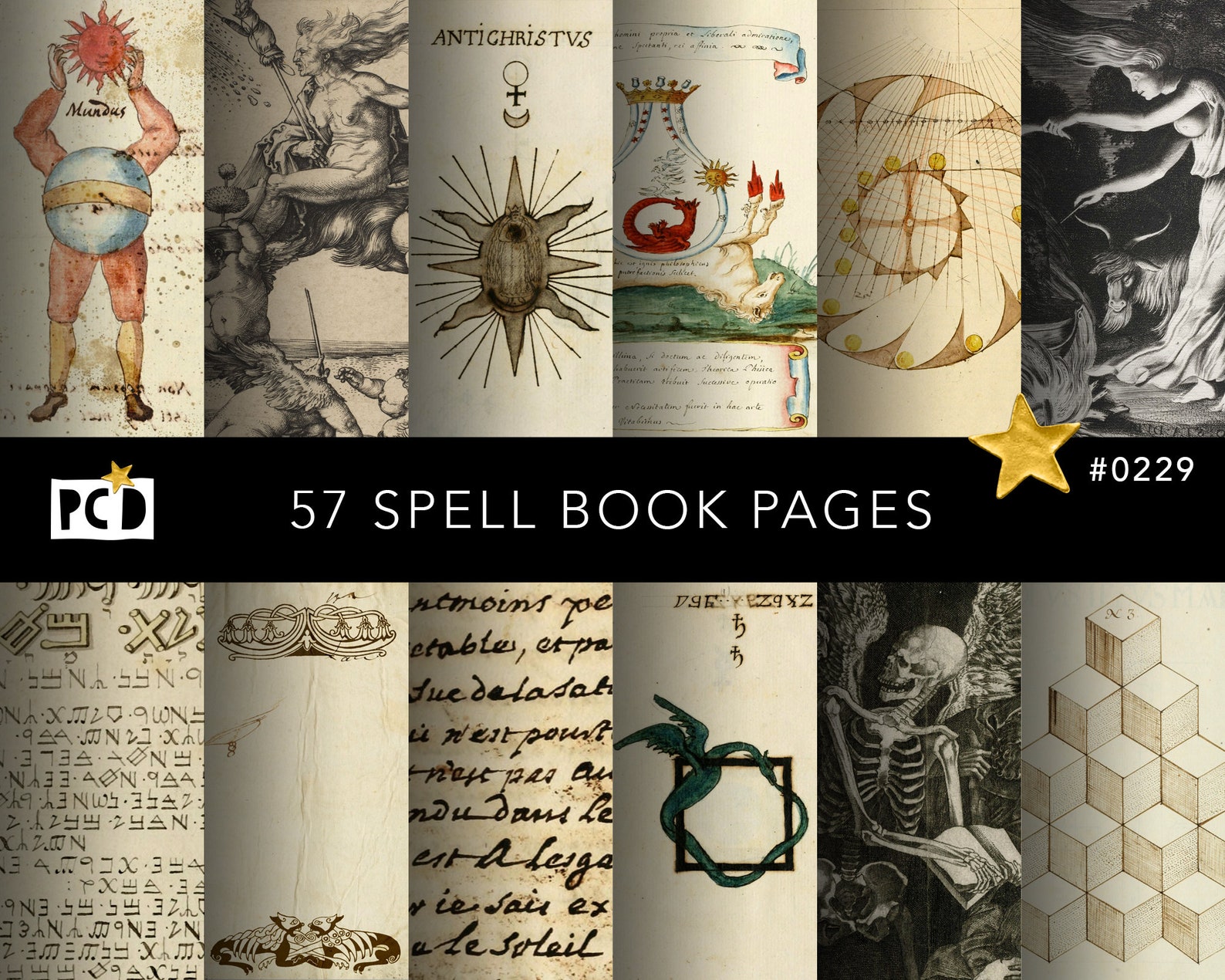 Old Wiccan Spell Book Magic Book Pages Wizard Witch - Etsy Australia