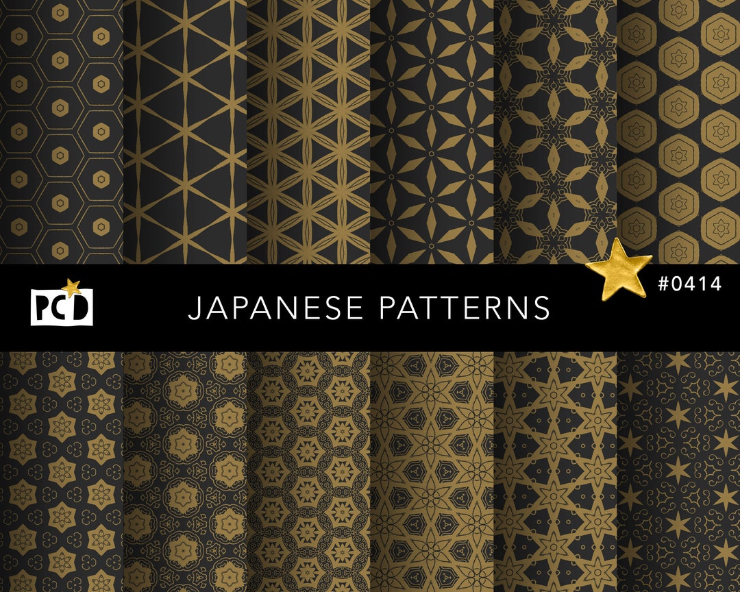 Japanese Patterns | Digital Paper Pack - Etsy