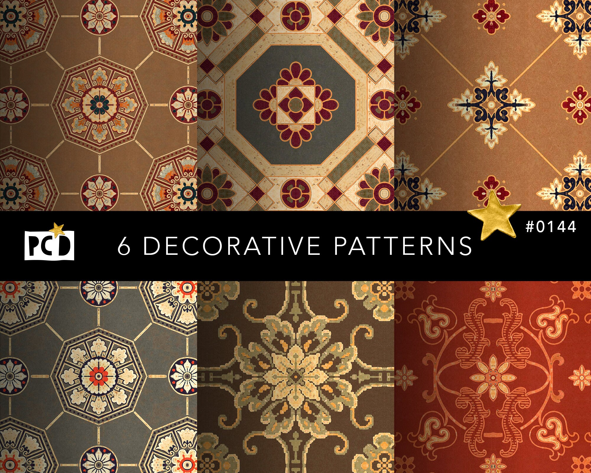 Vintage Scrapbook Printable Paper Old Italian Pattern Seamless ...