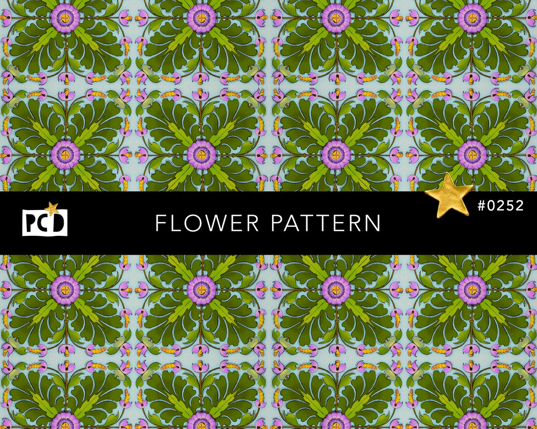 Vintage Scrapbook Printable Paper | Old Hippie Flower Pattern ...