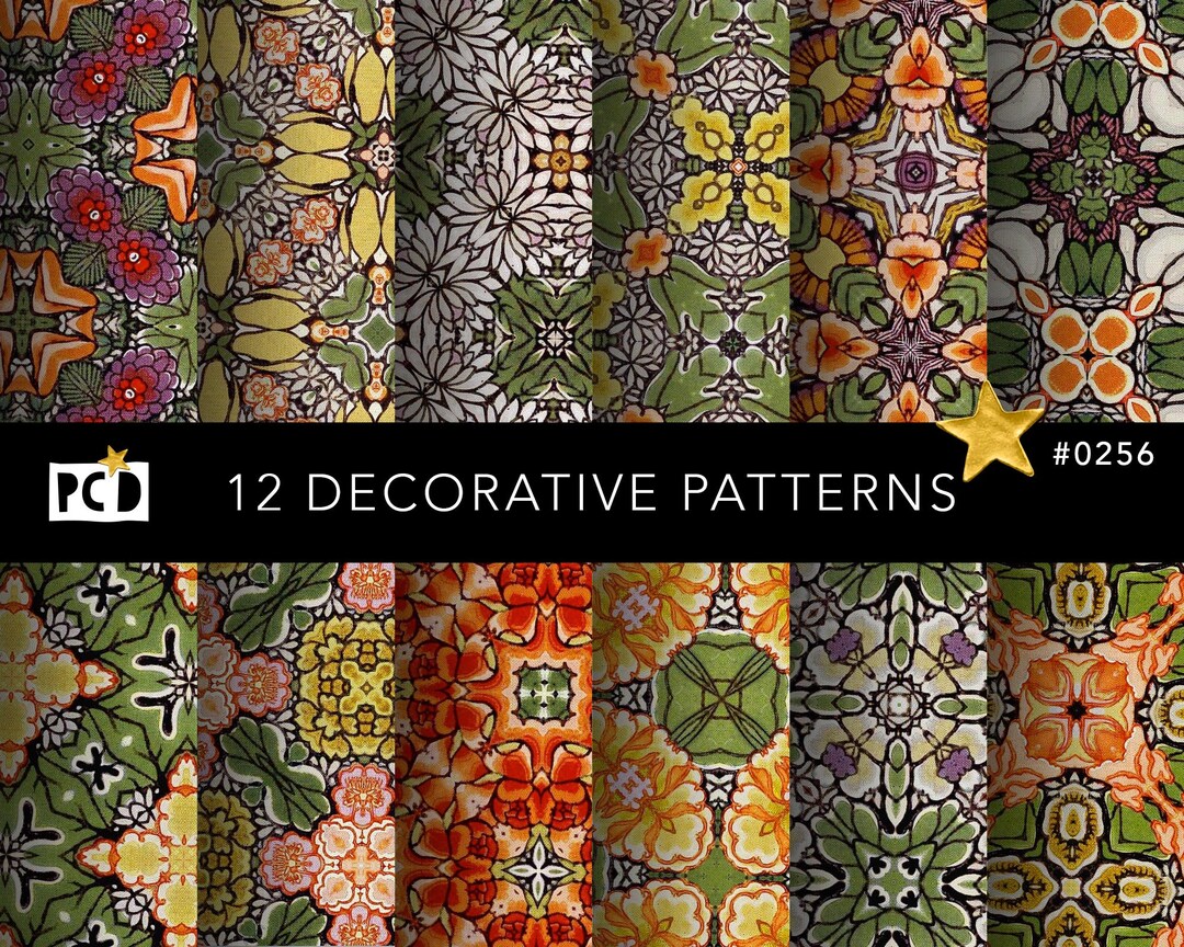 Vintage Scrapbook Printable Paper | Old Hippie Flower Pattern ...