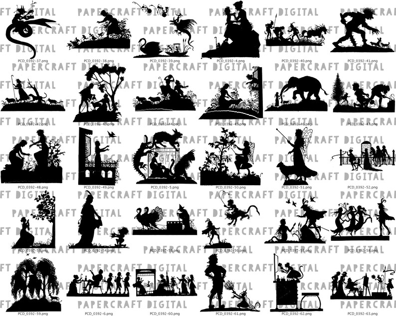 Vintage Fairy Tales Clip Art | Transparent PNG Pack - Etsy