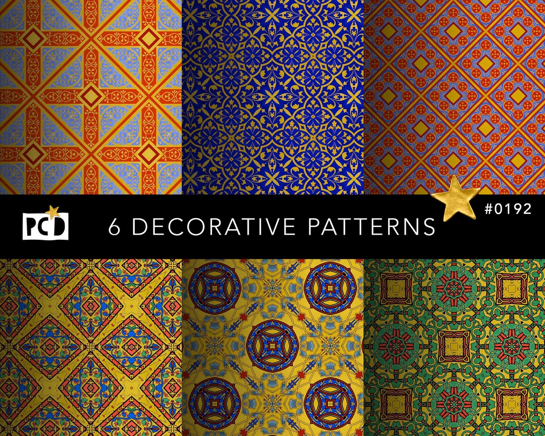 Vintage Scrapbook Printable Paper | Old Medieval Patterned Design ...