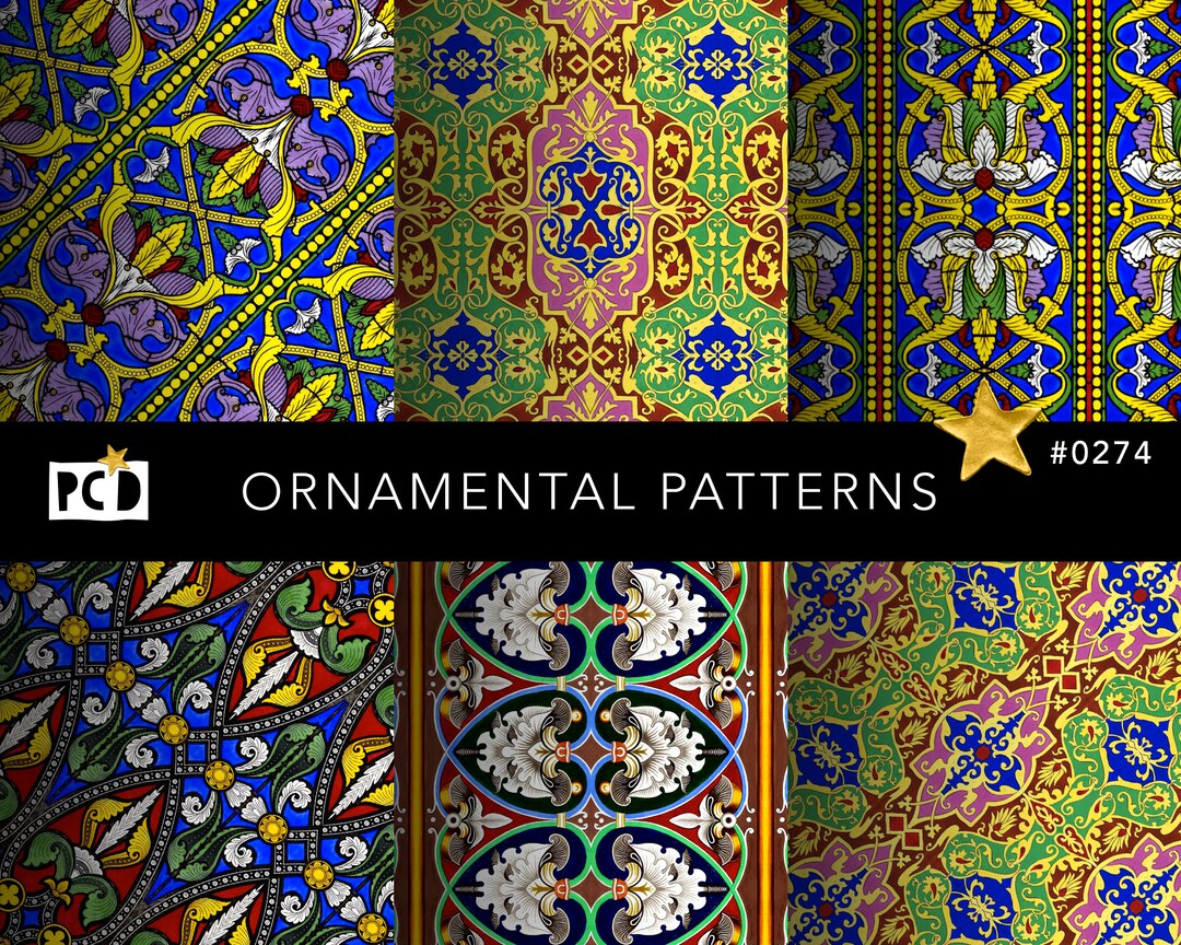 Vintage Scrapbook Printable Paper | Old Medieval Endpaper Pattern ...