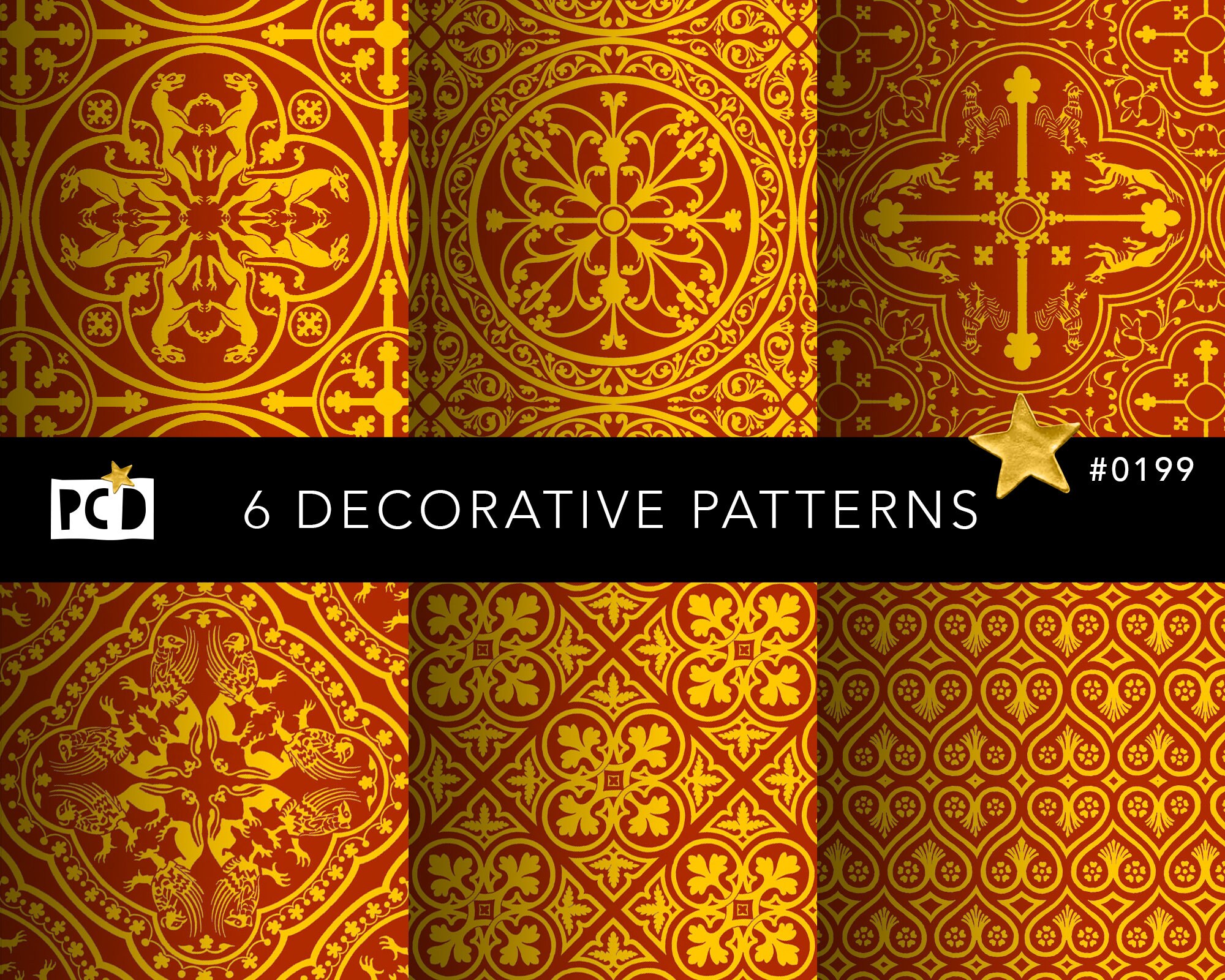 Vintage Scrapbook Printable Paper Old Medieval Pattern - Etsy