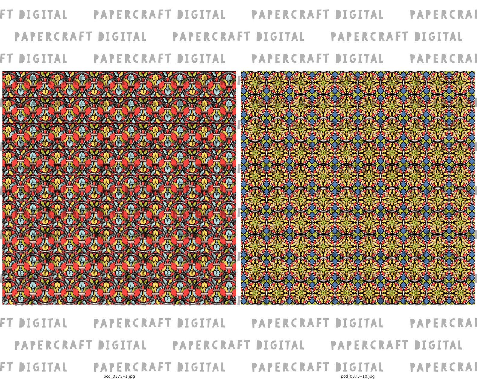 Medieval Printable Paper Patterns | Old Middle Ages Seamless Decorative ...