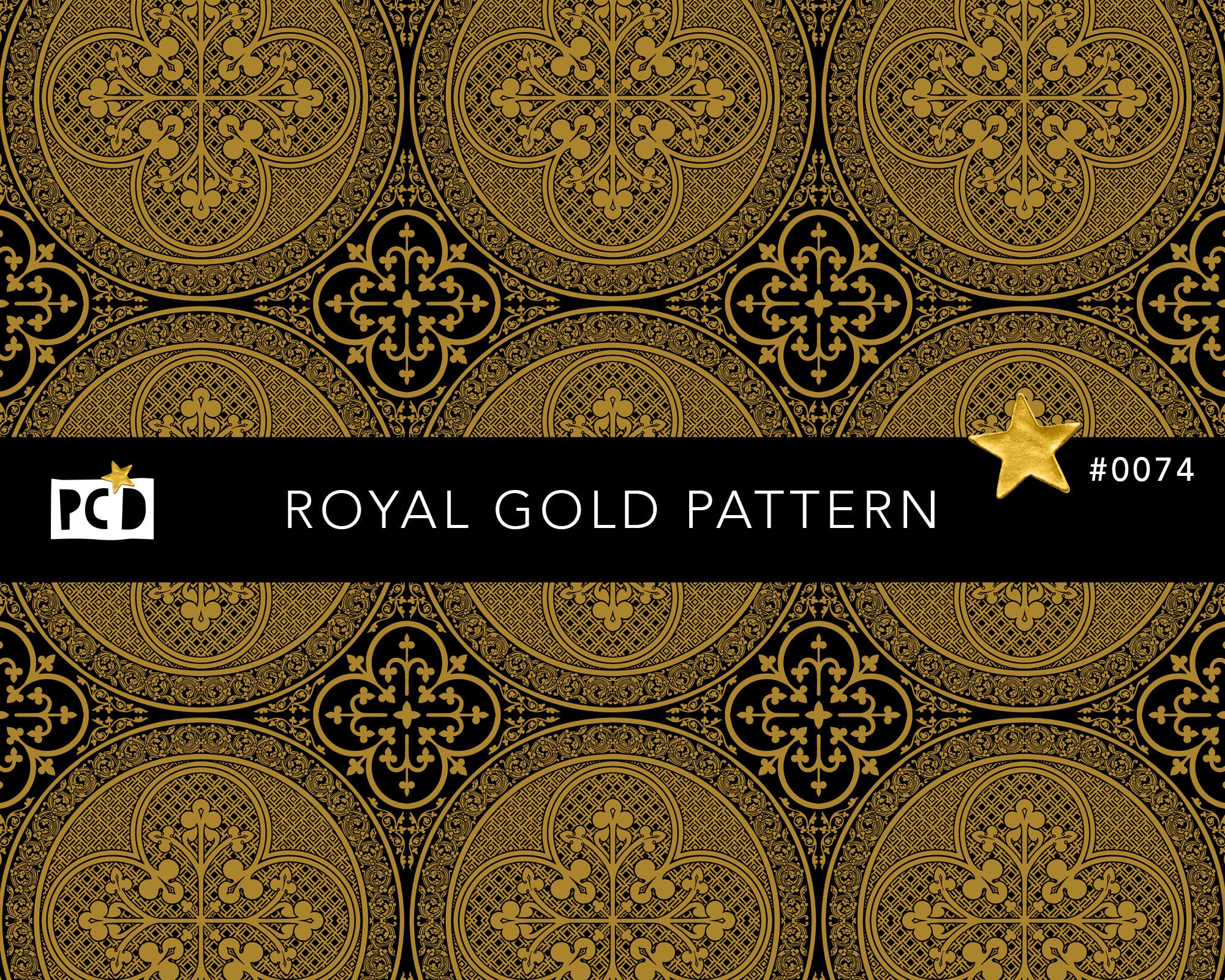 Vintage Scrapbook Printable Paper | Old Royal Gold Pattern | Decorative ...