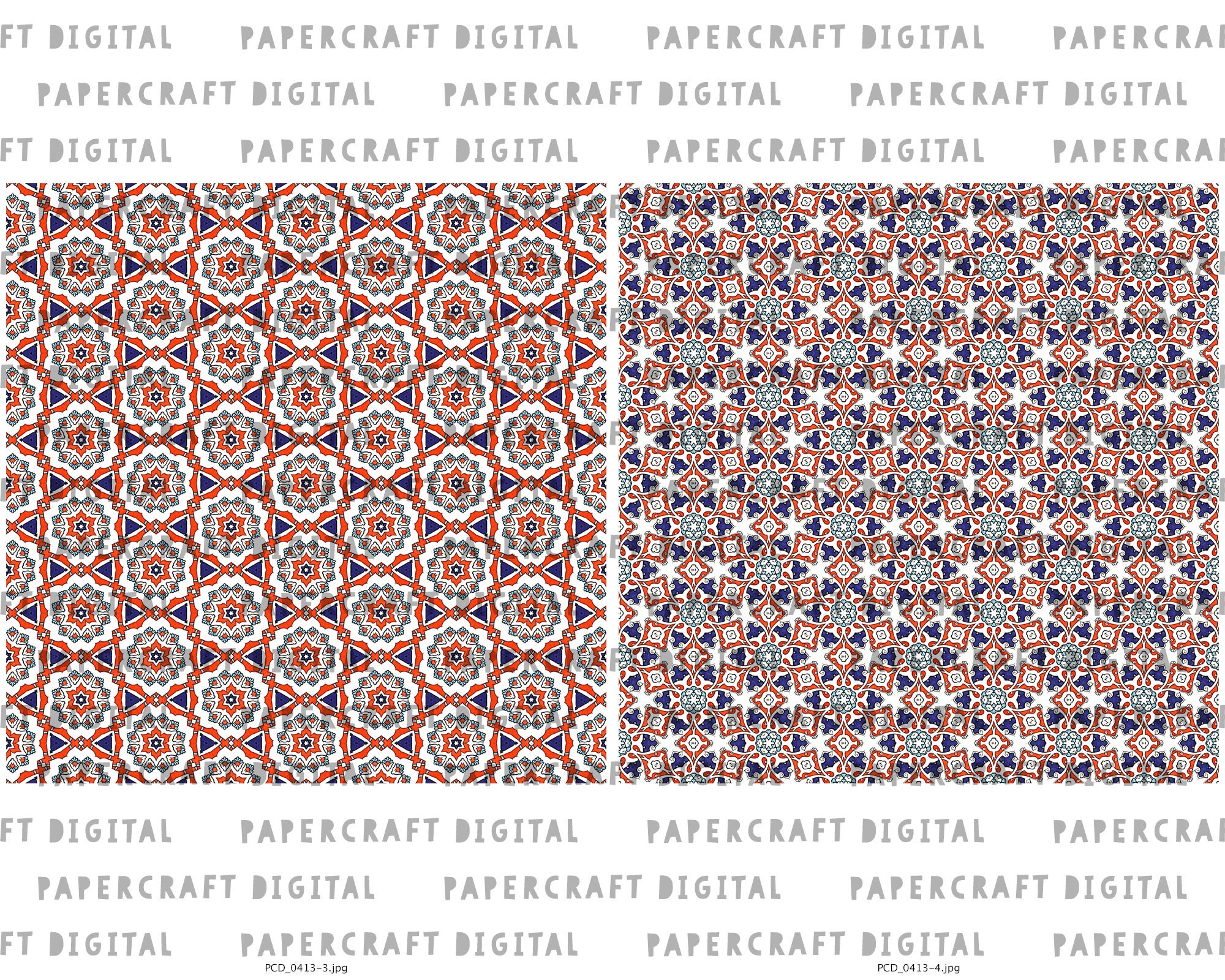 Printable Scrapbooking Patterned Papers Decorative - Etsy