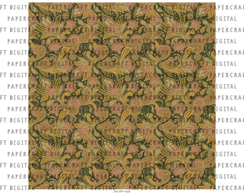Vintage Paisley Flower Printable Patterns Old Ornamental - Etsy Canada