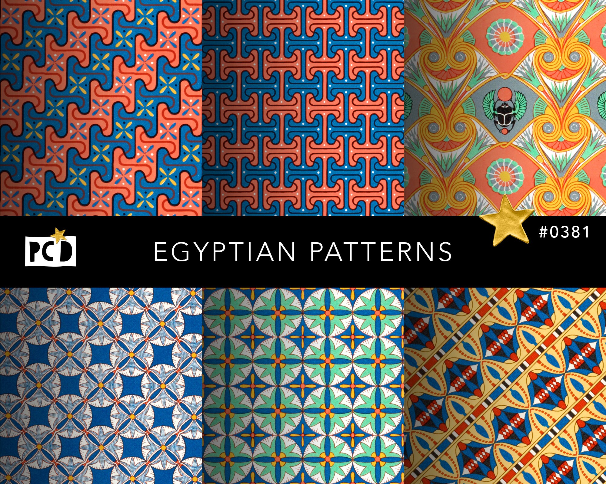 Ancient Egyptian Printable Paper Patterns | Old Egypt Seamless ...