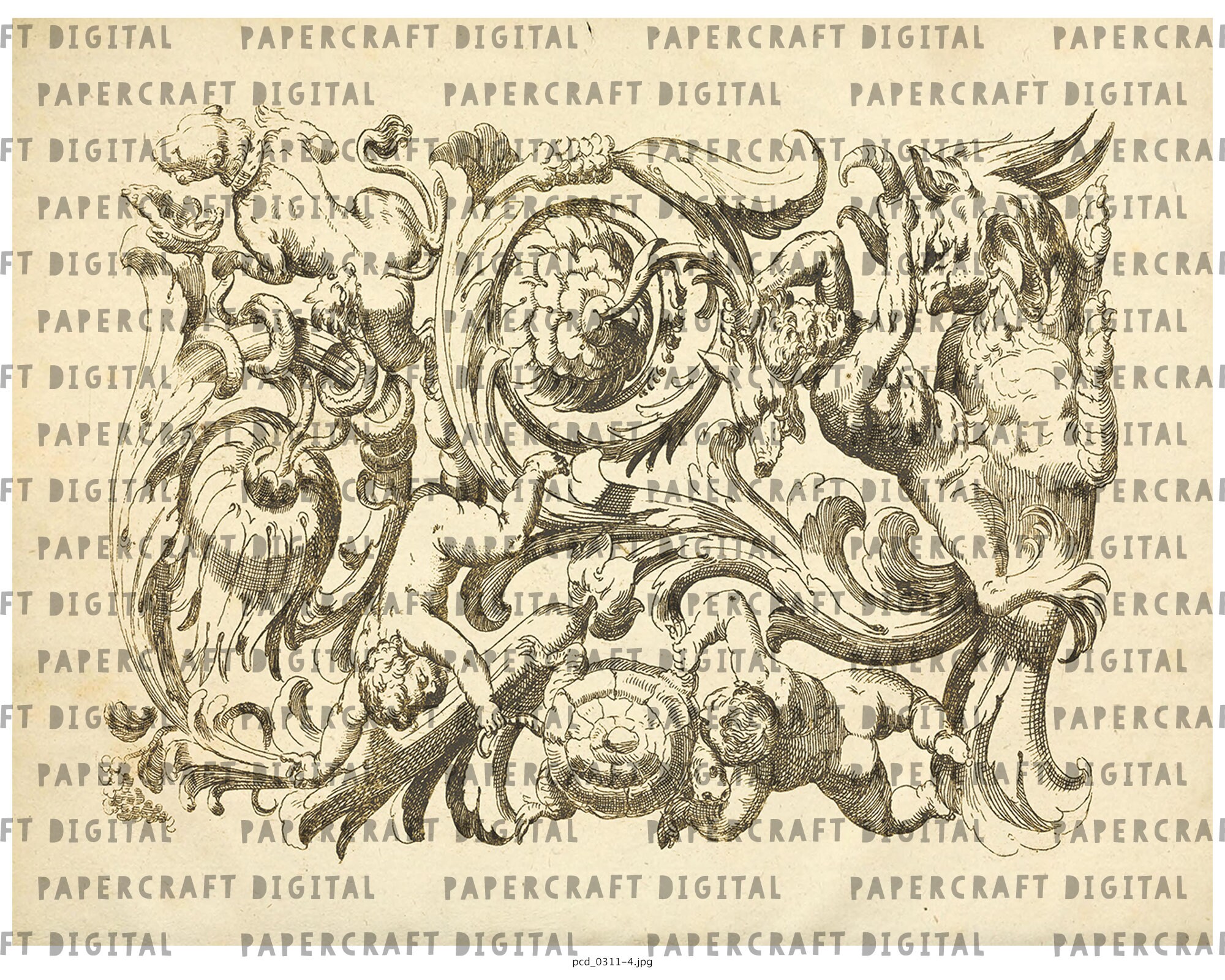 Vintage Scrapbook Printable Paper Old Roman Illustration | Etsy