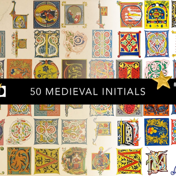 Medieval Alphabet - Etsy