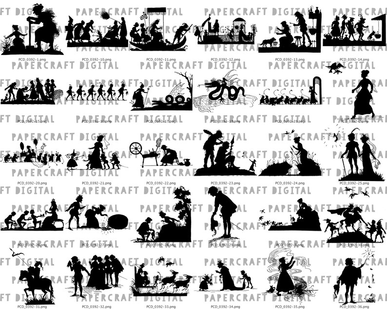 Vintage Fairy Tales Clip Art | Transparent PNG Pack - Etsy