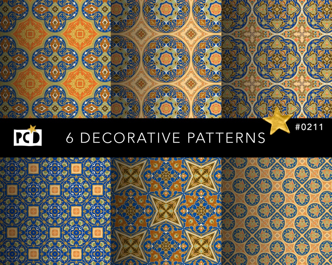 Vintage Scrapbook Printable Paper | Old Medieval Endpaper Pattern ...