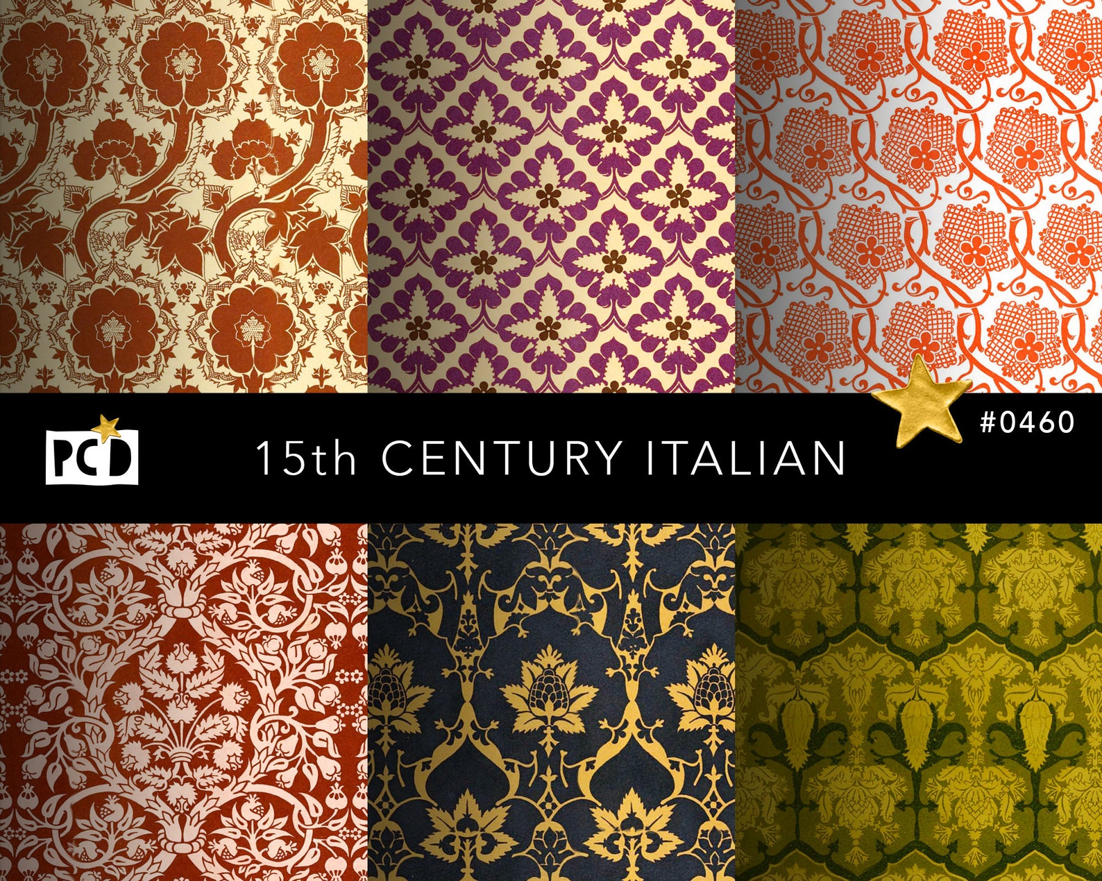 Printable Papers 15th Century Italian Wallpaper Patterns - Etsy