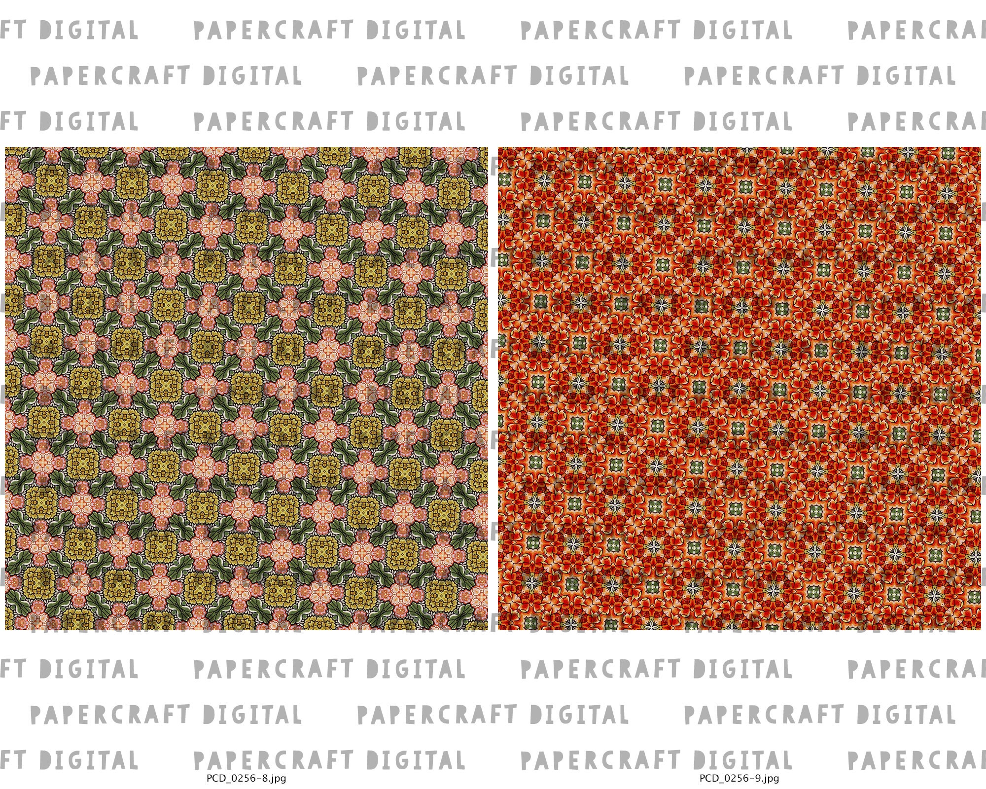 Vintage Scrapbook Printable Paper Old Hippie Flower Pattern | Etsy