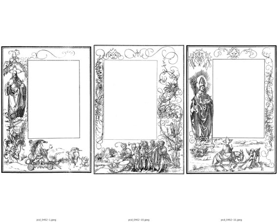 Medieval Line Art Border