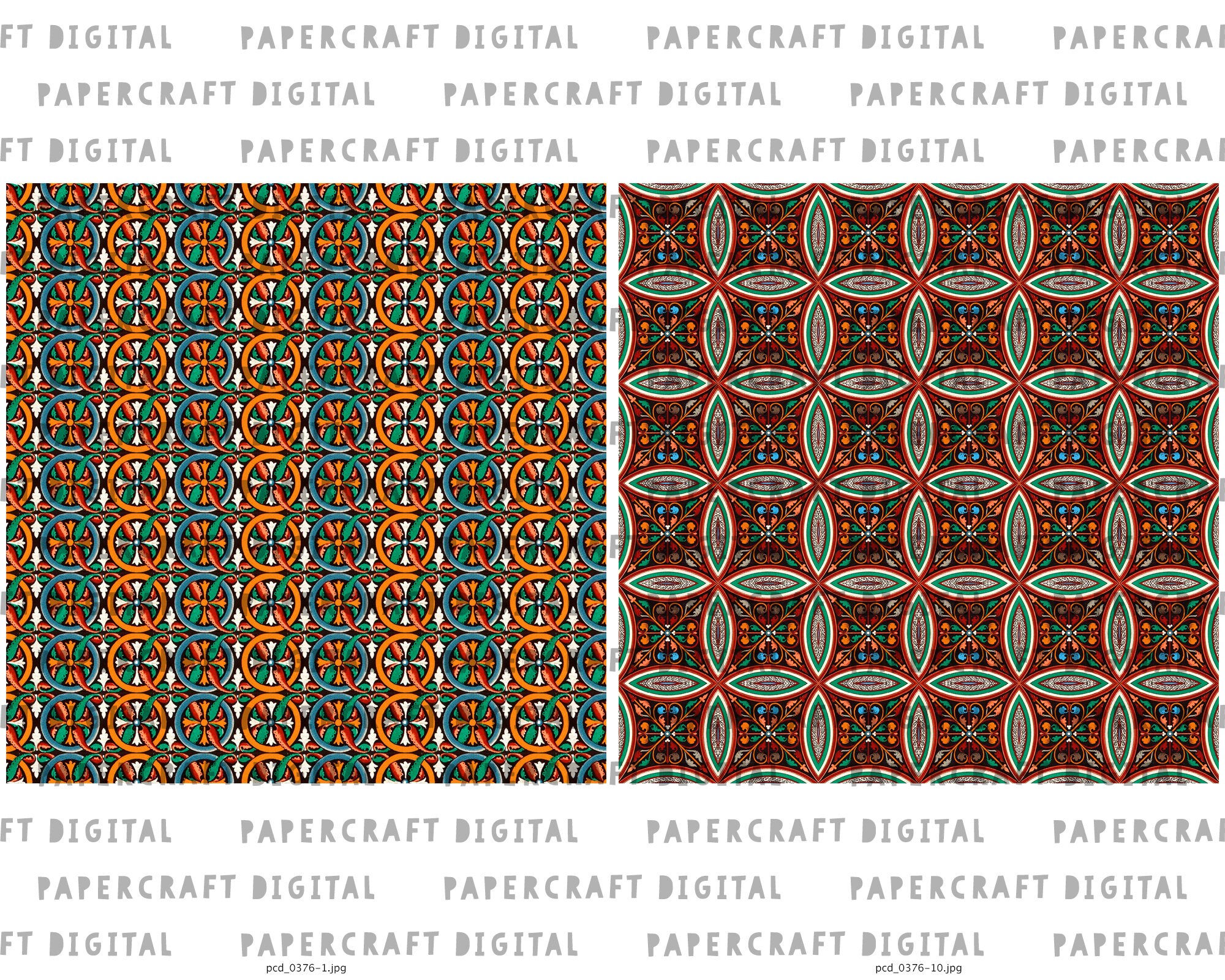 Medieval Printable Paper Patterns | Old Middle Ages Seamless Decorative ...